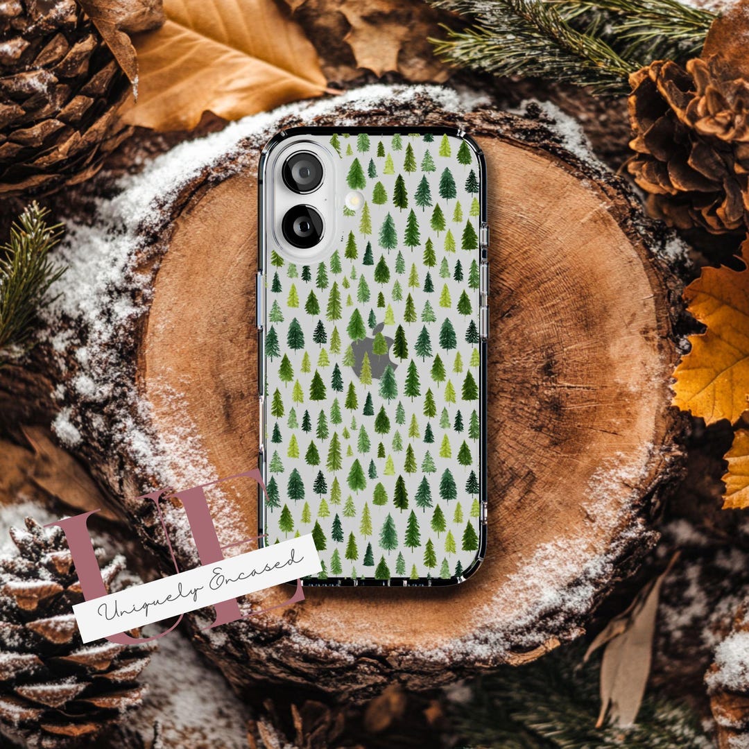Pine Tree Forest Clear Phone Case - Etsy