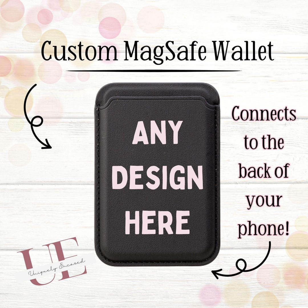 Custom Magsafe Vegan Leather Wallet: Slim Detachable Card Holder - Etsy