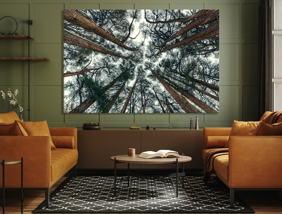 Large Forest Print Tree Branch Print Abstract Tree Tree Wall Art ...