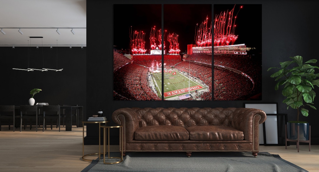 Ohio Stadium Canvas Poster, Ohio State Wall Art Sport Canvas Print ...