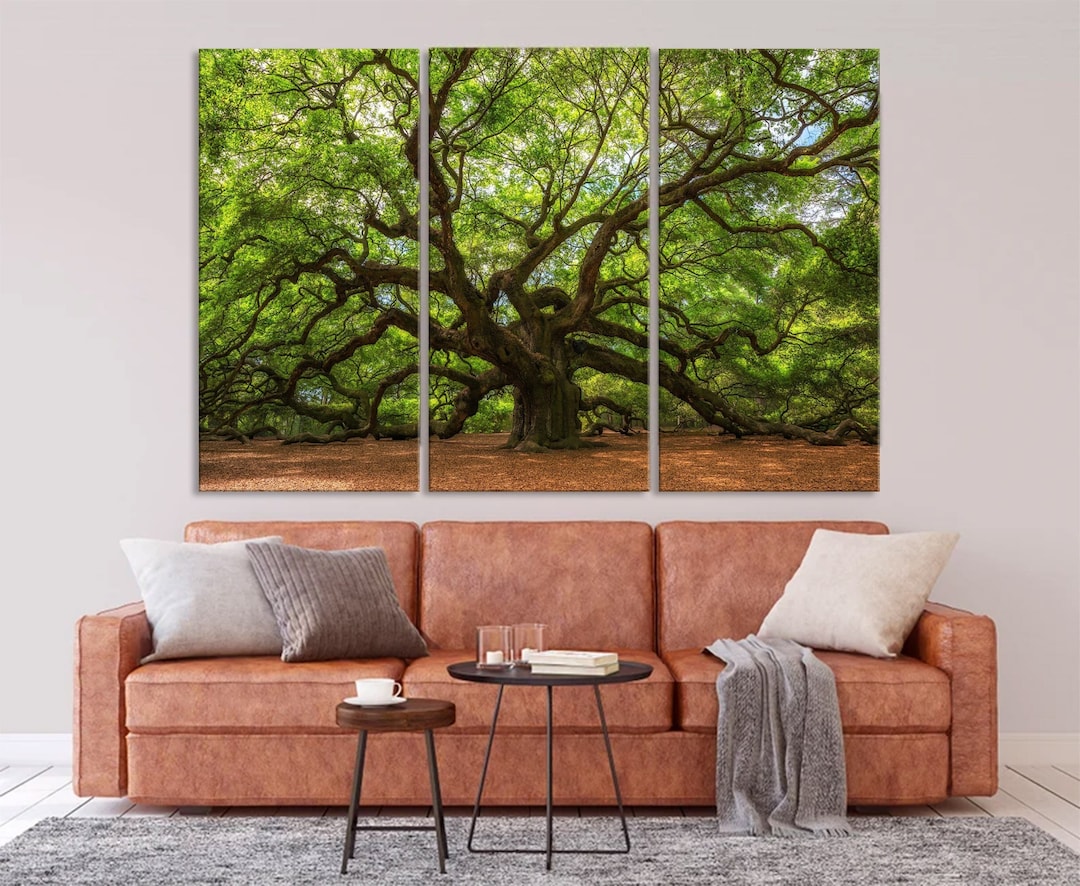 Angel Oak Big Angel Oak Canvas Forest Wall Art Nature Canvas Live Oak ...