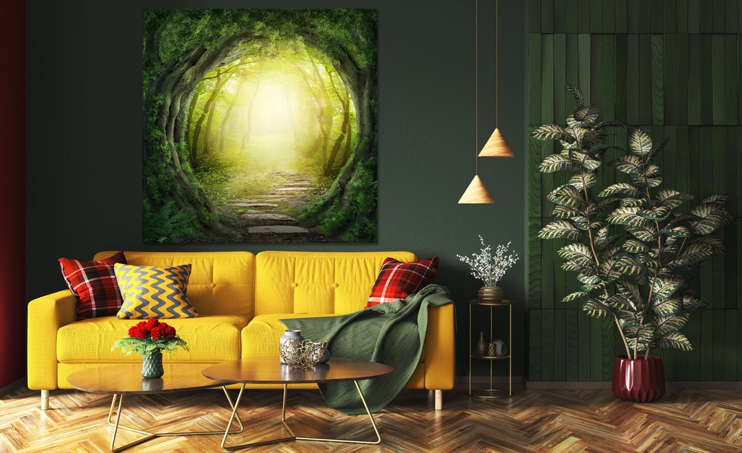 Magical Fairy Forest Canvas Wall Art Fantasy Forest Wall Art Gift for ...