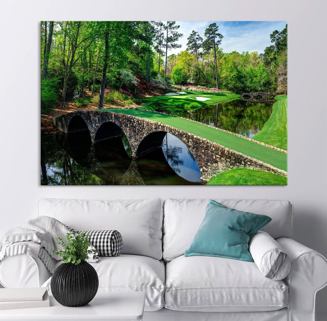 Golfclub Canvas Wall Art Golfing Course Print Amen Corner - Etsy