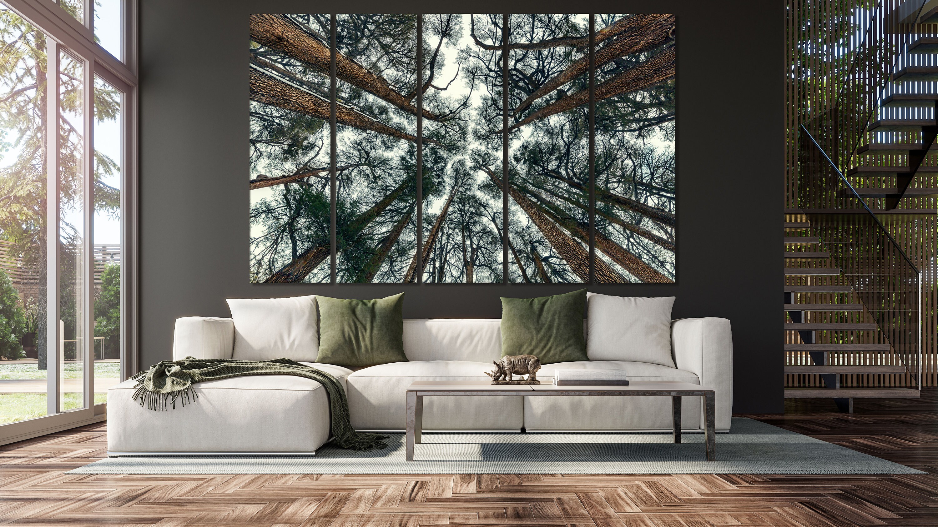 Large Forest Print Tree Branch Print Abstract Tree Tree Wall Art ...