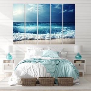 Ocean Beach Canvas Prints Sea Landscape Nautical Photo Coastal Canvas ...