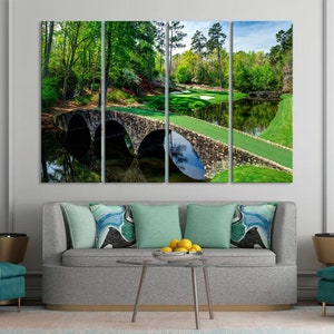 Golf club Canvas Wall Art Golfing Course Print Amen Corner Golf gifts ...
