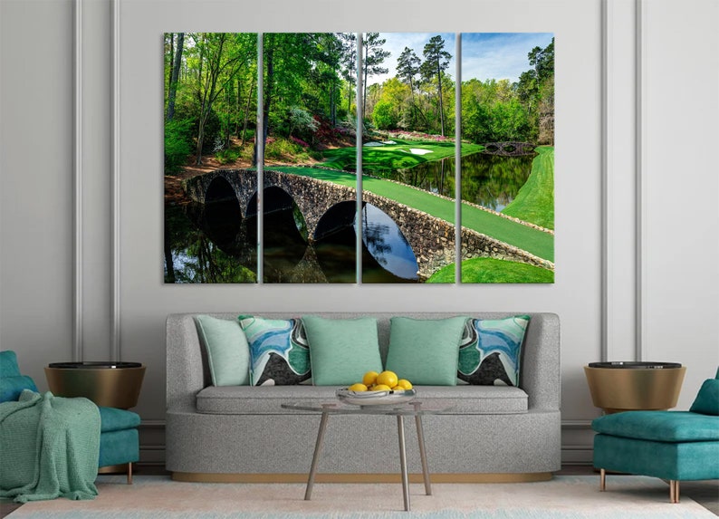 Golfclub Canvas Wall Art Golfing Course Print Amen Corner - Etsy