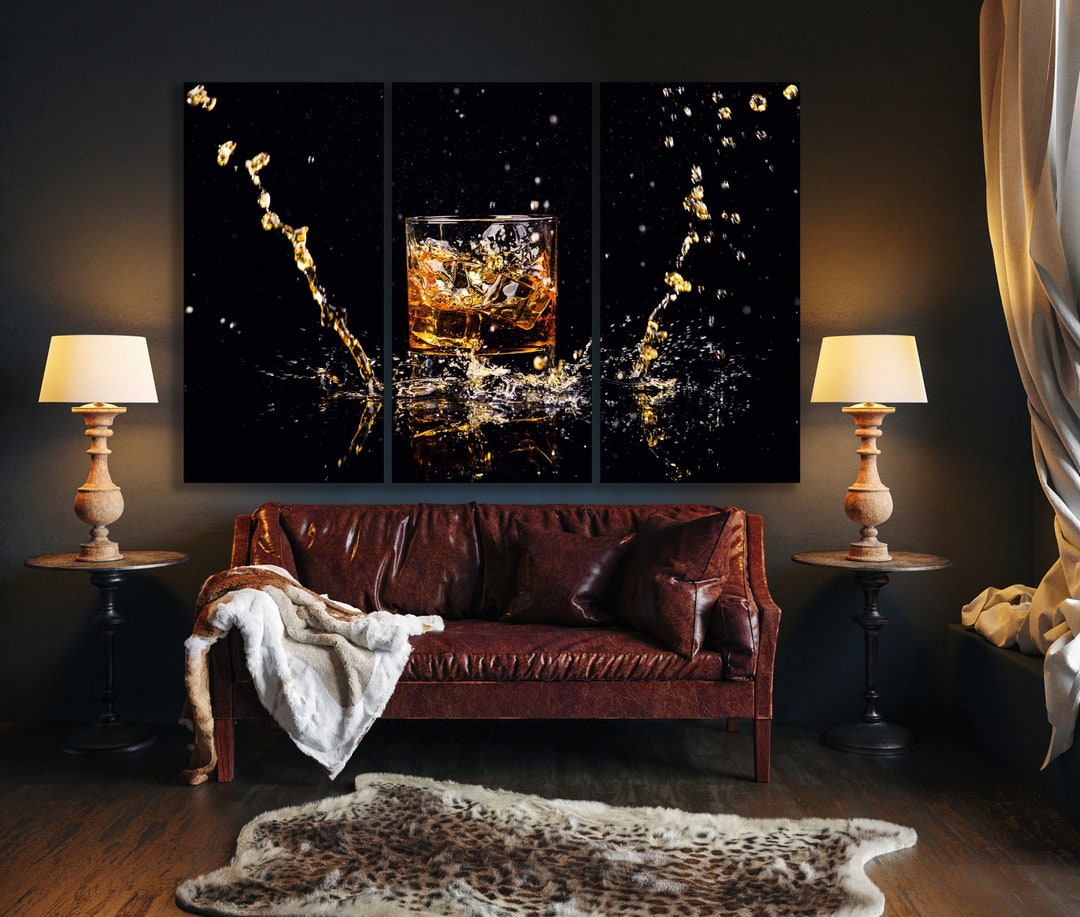 Whiskey Wall Decor Bourbon Bar Whiskey Print Basement Bar Wall Art ...