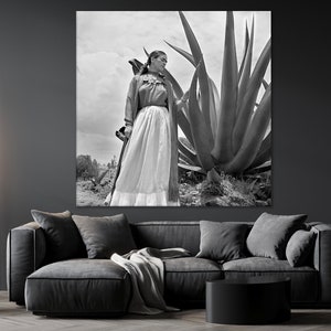 Black and White Frida Wall Art Canvas Print Friida Mexican Artist Wall ...