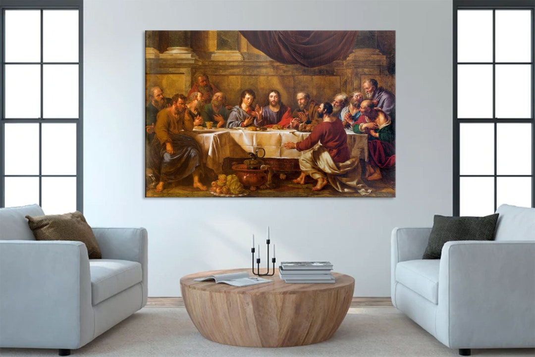 Last Supper Canvas Last Supper Wall Art Last Supper Canvas Set Jesus ...