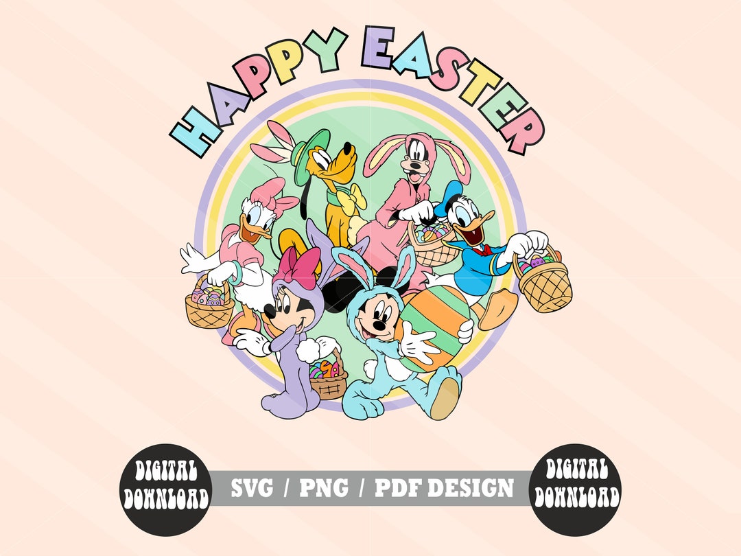 Easter Friends Svg, Mickey and Friends Easter Svg, Easter Mouse Ears ...