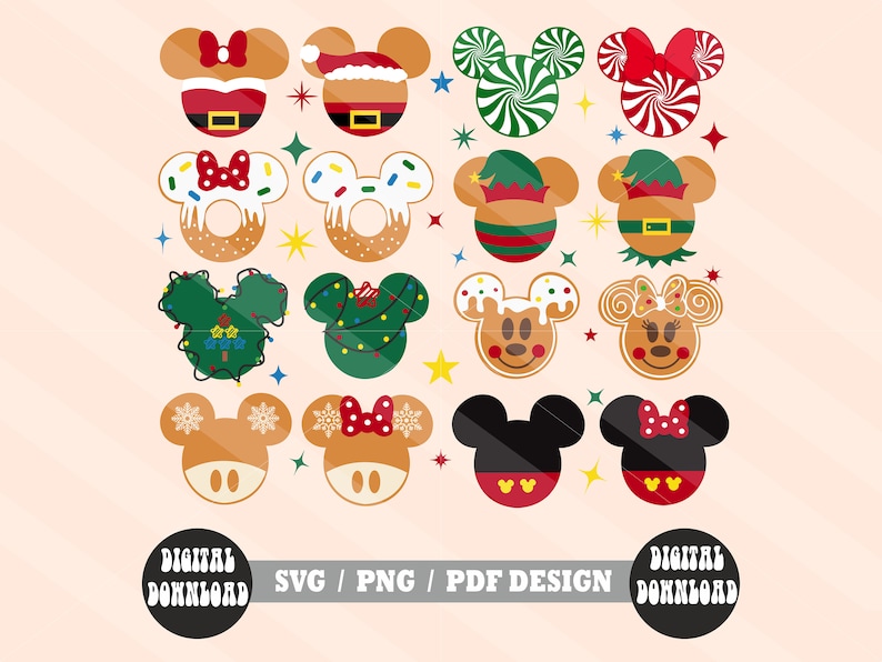 Mouse Head Bundle Svg, Mouse Head Gingerbread Svg, Gingerbread Svg ...
