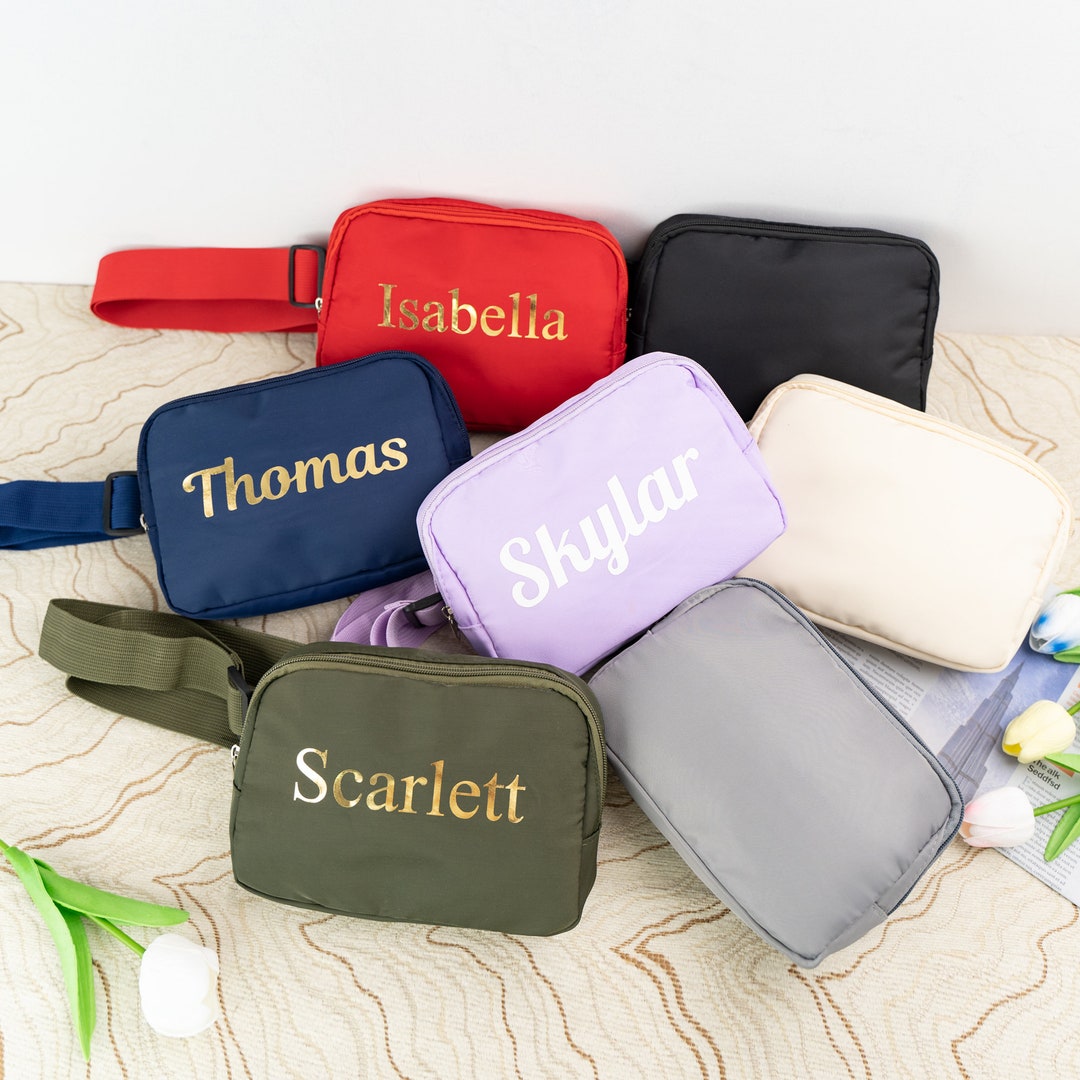 Personalized Belt Bag With Vinyl Name Belly Bag Fanny Pack Over ...