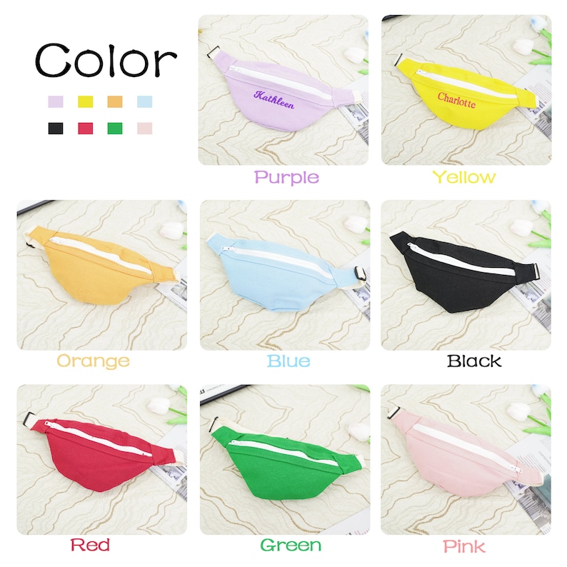 Personalized Kids Fanny Pack: Custom Canvas Belt Bag, Toddler Hip Bag ...