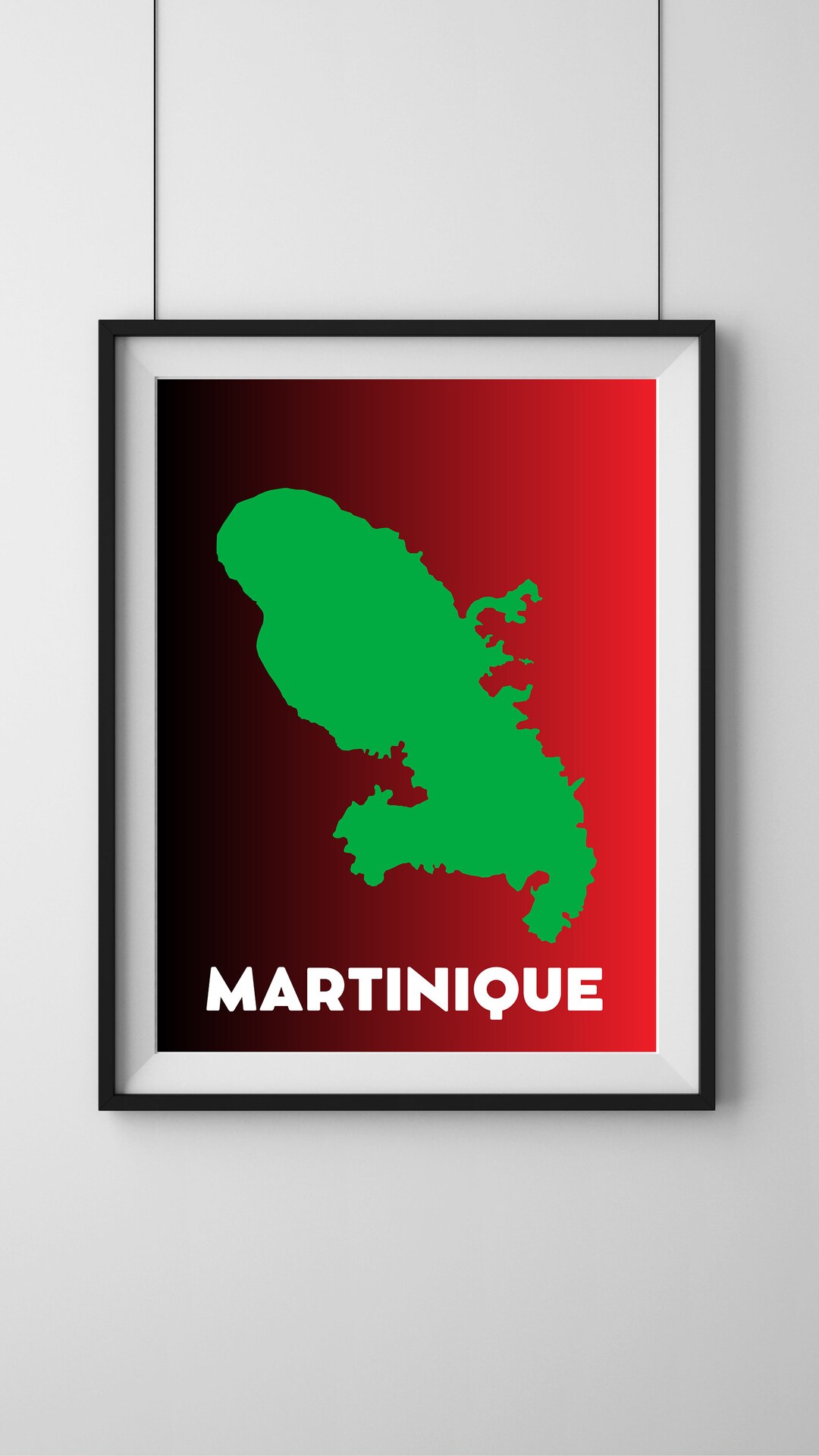 Poster Map of Martinique - Etsy