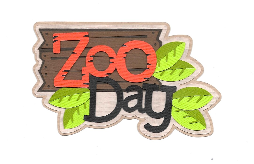 Premade Scrapbook-paper Piecing-scrastampin-for Layouts-title-kids-zoo ...