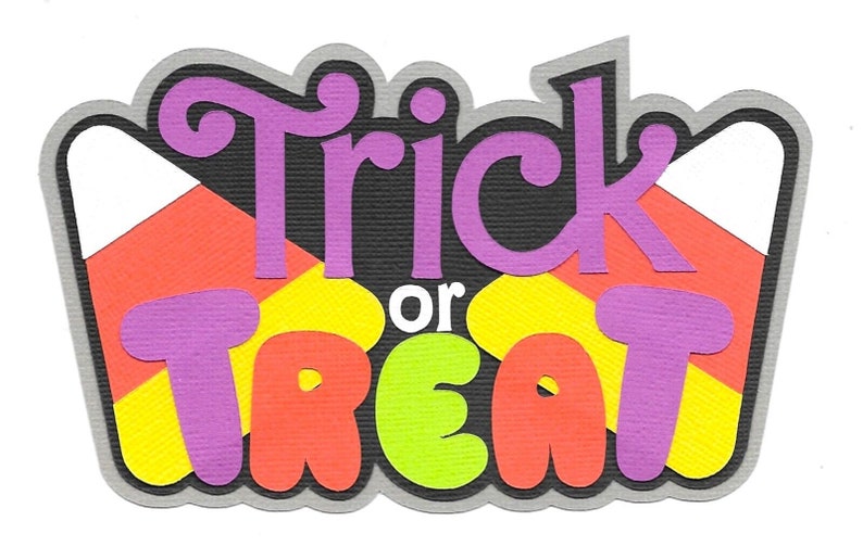 Premade Scrapbook-paper Piecing-scrastampin-for Layouts-halloween-title ...