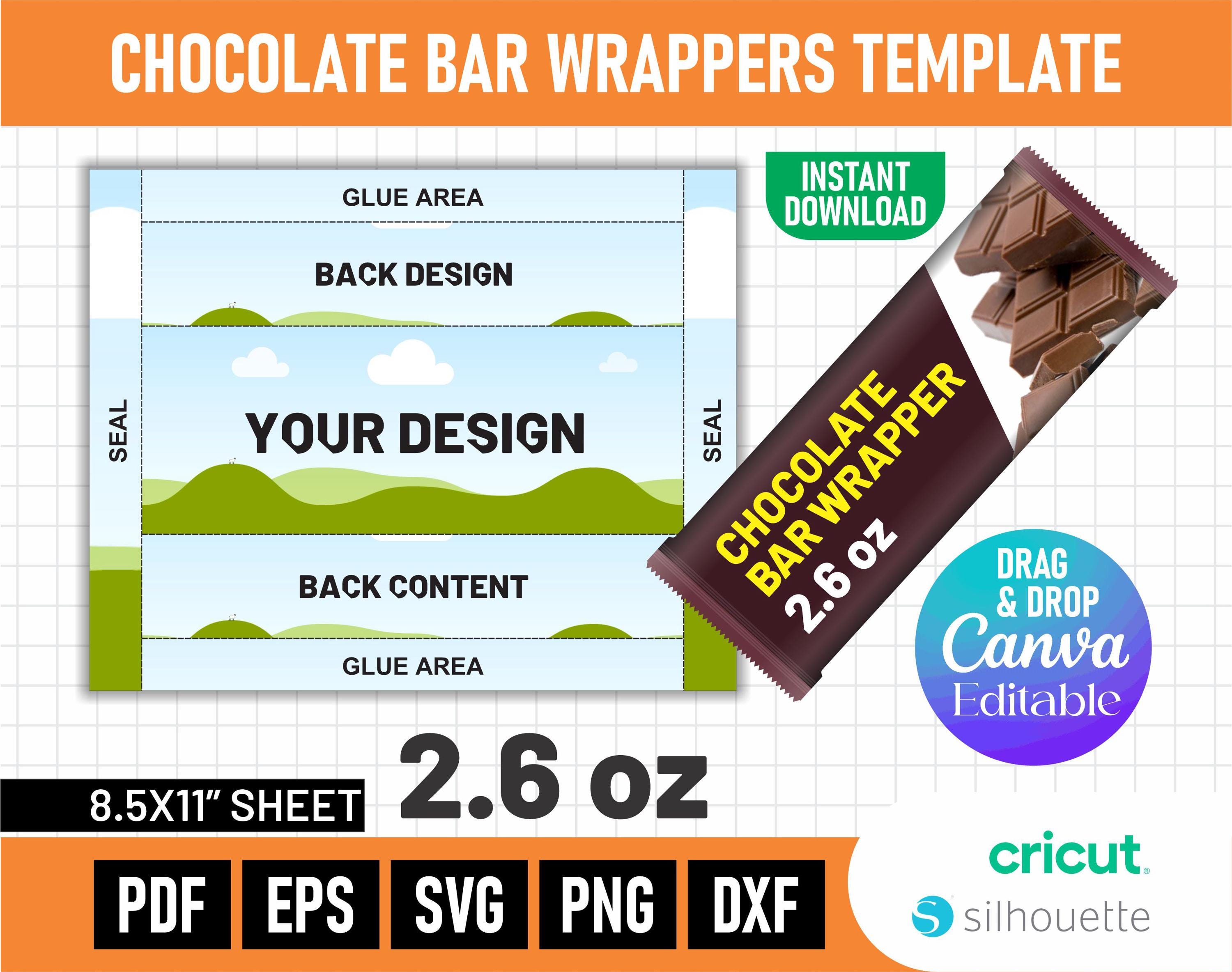 Editable Chocolate Bar Wrapper Template: Canva DIY Party Favors ...