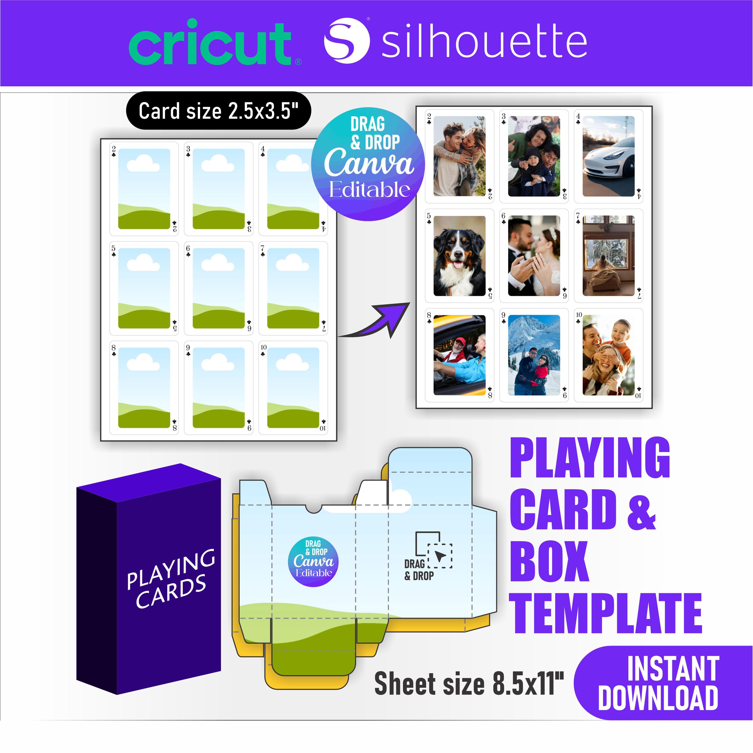 Custom Playing Cards Canva Template, DIY Wedding Poker Cards & Box ...