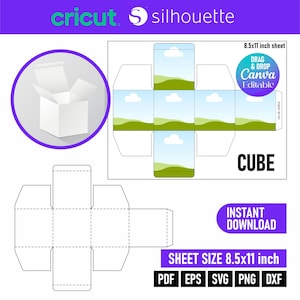 Rectangle & Cube Box SVG Cut File – Mailer, Shipping, Gift Box Template ...