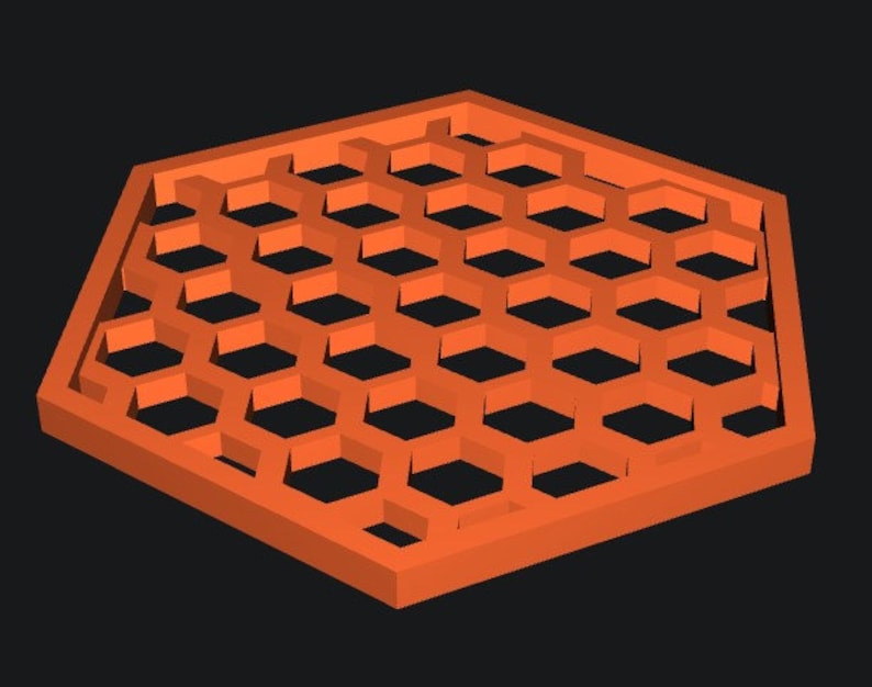 Honeycomb Coaster 3D STL Files - Etsy