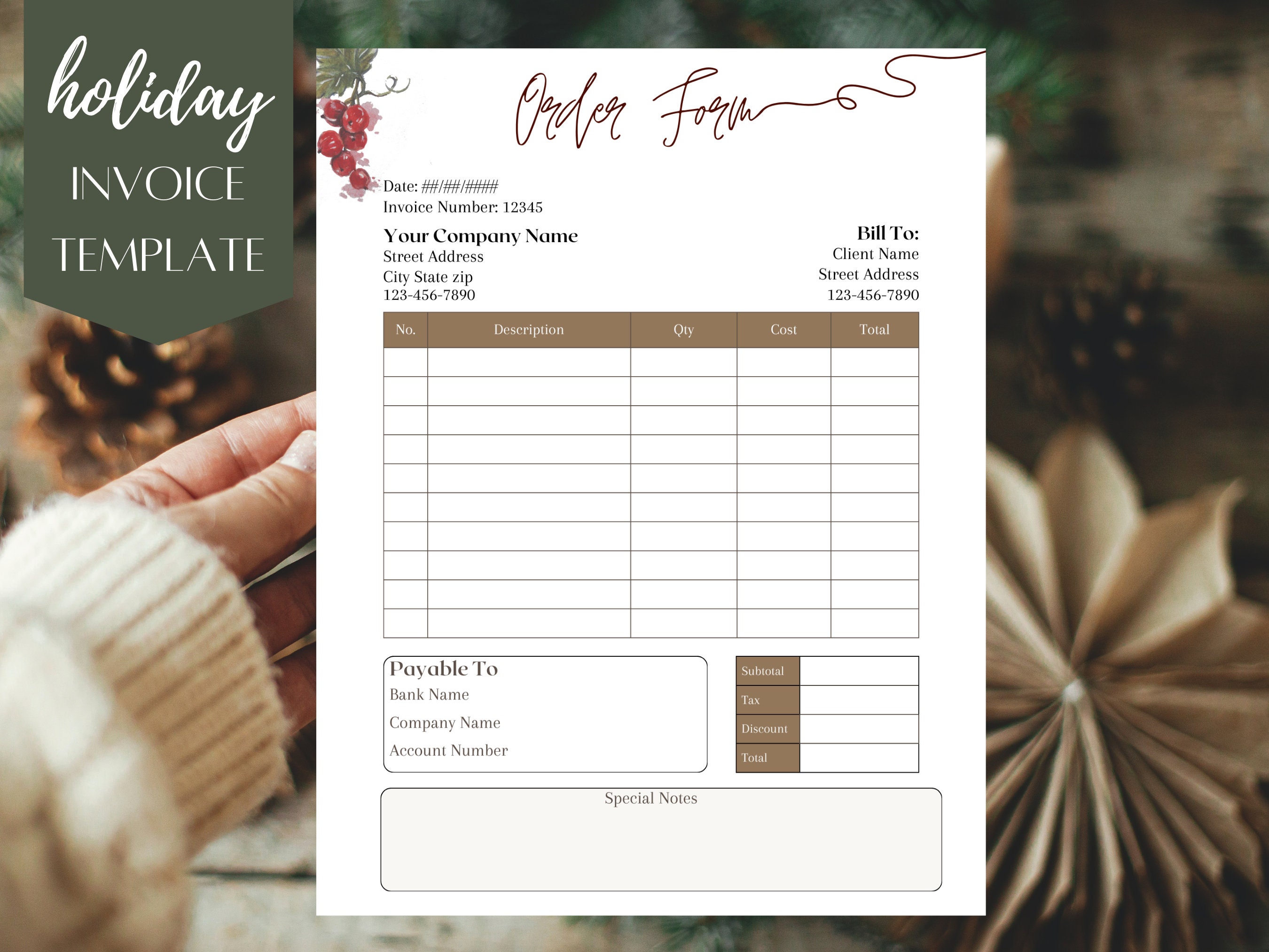 Invoice Template Download, Canva Invoice Template, Invoice Template PDF ...