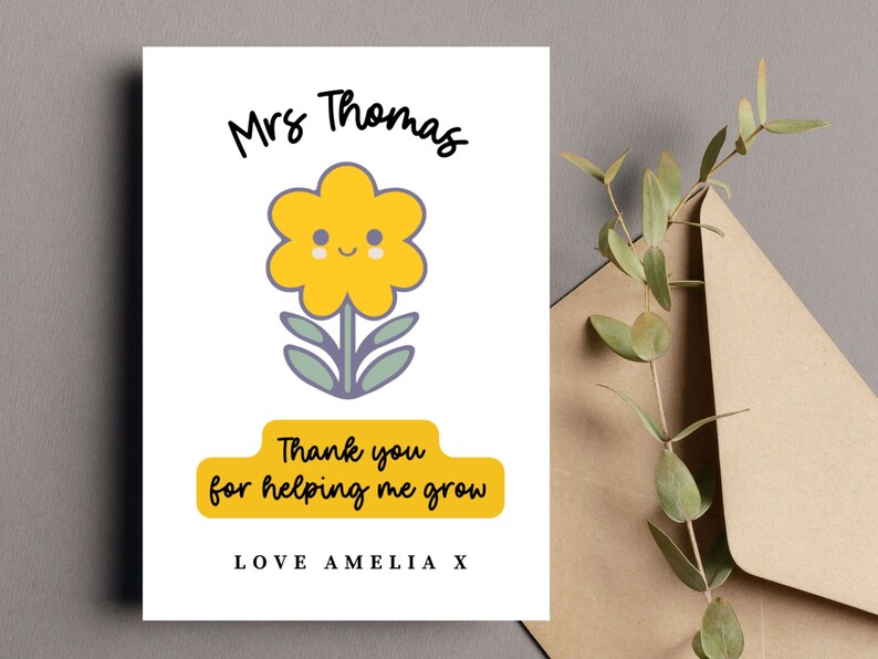 You're the BEST Teacher Thank You Card for Teacher ANY - Etsy UK