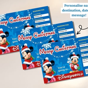 Personalised Christmas Disneyland Paris Ticket Theme Park Surprise ...