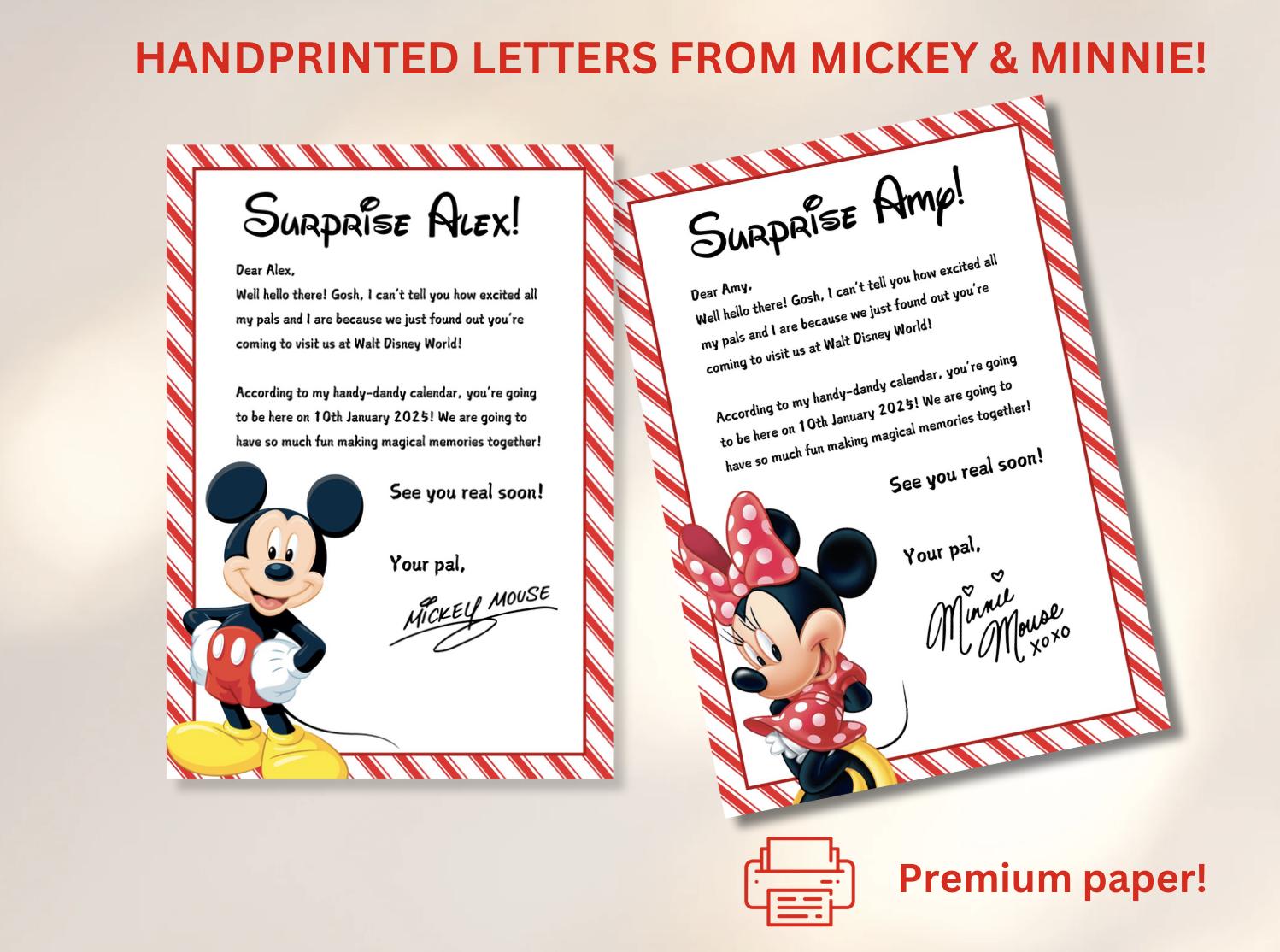 Personalised Mickey Letter Disneyland Reveal | Disneyworld and ...