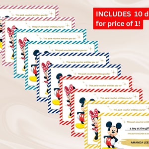 Disneyland Ticket Printable Surprise Spend Gift Coupons Vouchers Disney ...