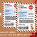Elf Mail Shipping Labels North Pole Stickers Kids Santa Gift Tag ...