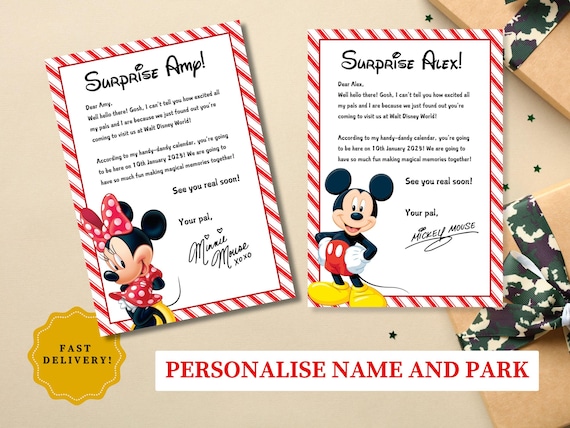 Letter From Mickey Mouse Template