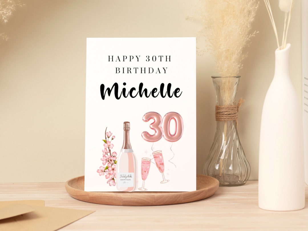 Personalised 30th Birthday Milestone Card, Happy Thirtieth Birthday ...