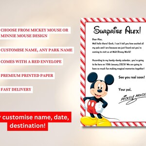 Personalised Letter From Mickey Mouse, Minnie Mouse Birthday to ...