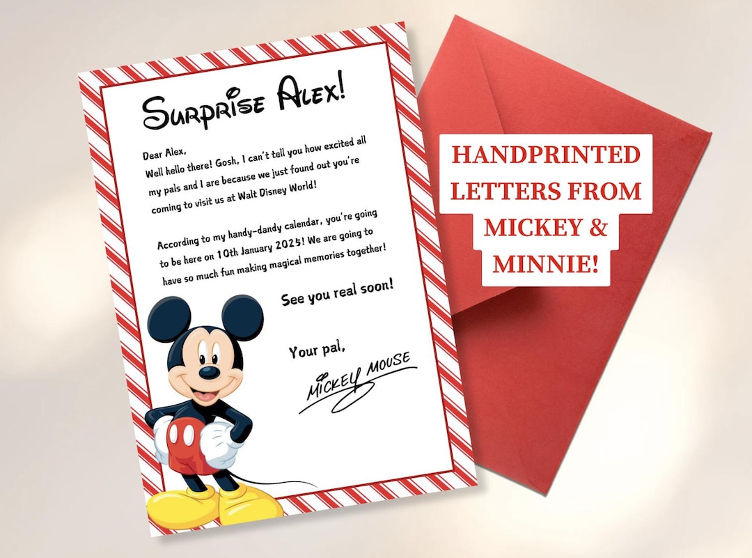 Personalised Mickey Letter Disneyland Reveal | Disneyworld and ...
