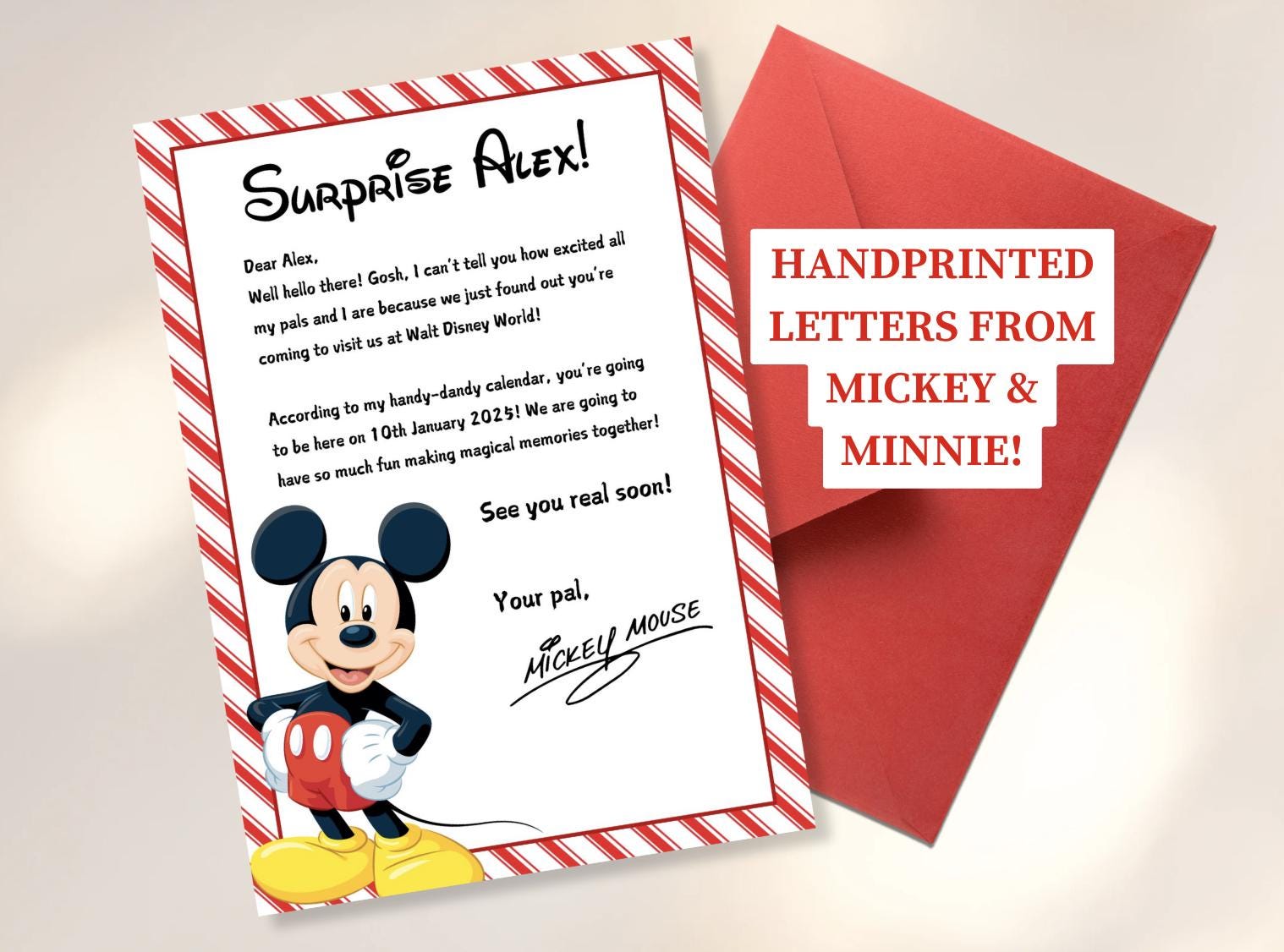 Personalised Mickey Letter Disneyland Reveal | Disneyworld and ...