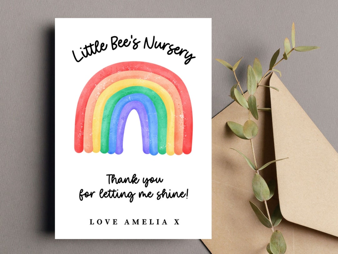 Best Keyworker Nursery Preschool Thank You Personalised Card, Nursery ...