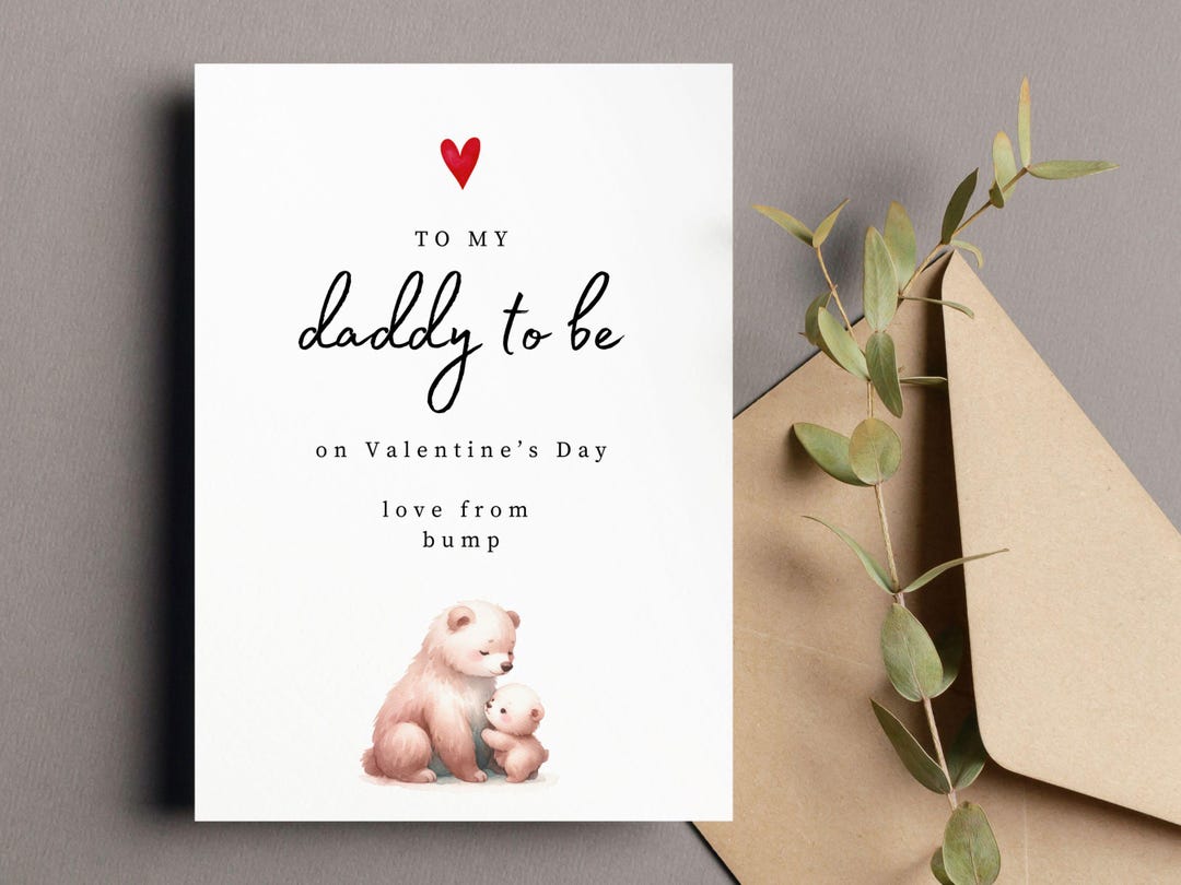 Baby Bump Valentine's Card Happy Valentine's Day Love From the Bump ...