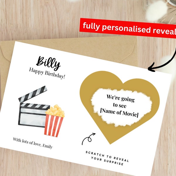 Movie Buff Birthday Card - Etsy