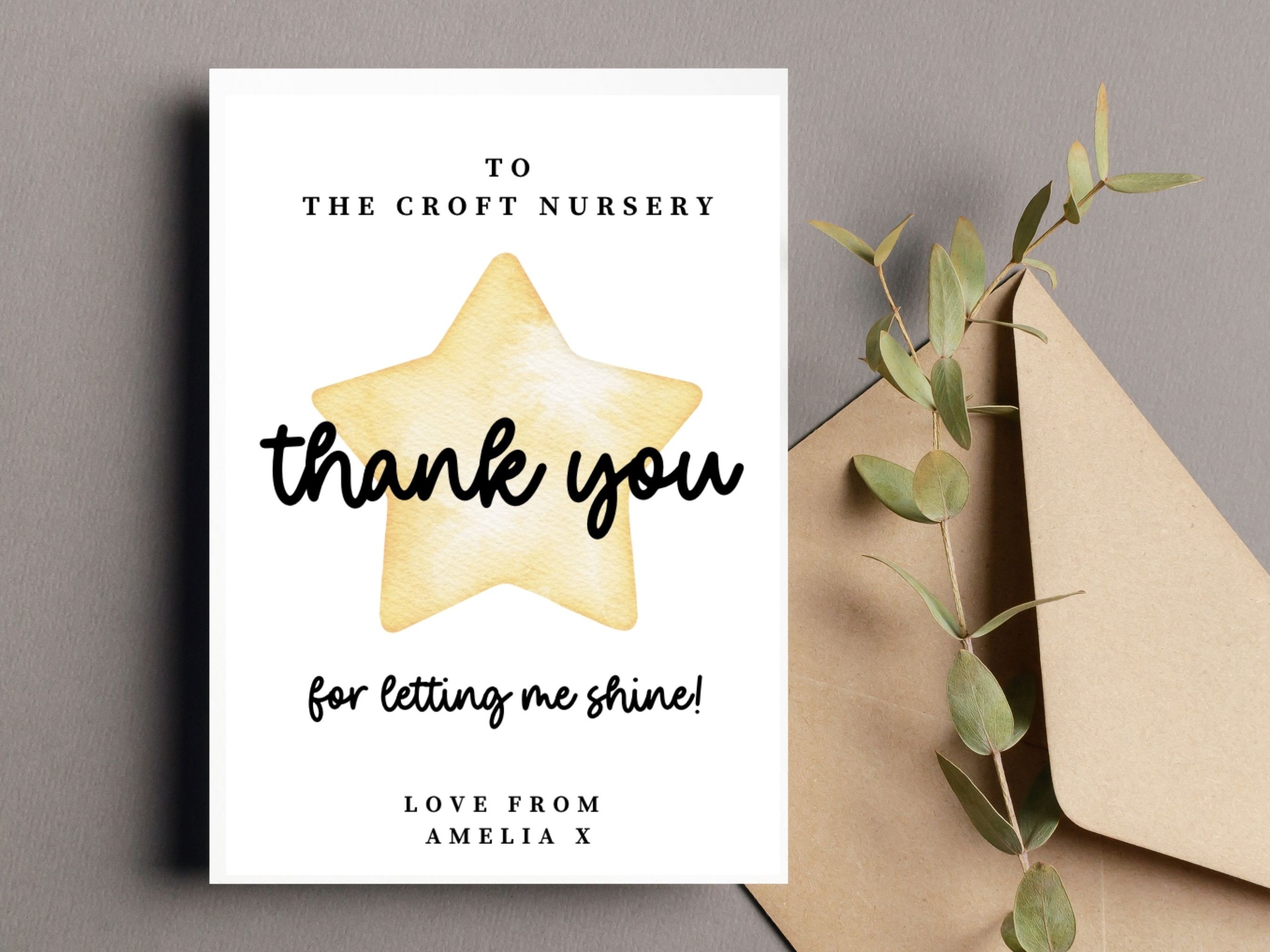 You're the BEST Star Teacher Thank You Card for Teacher - Etsy