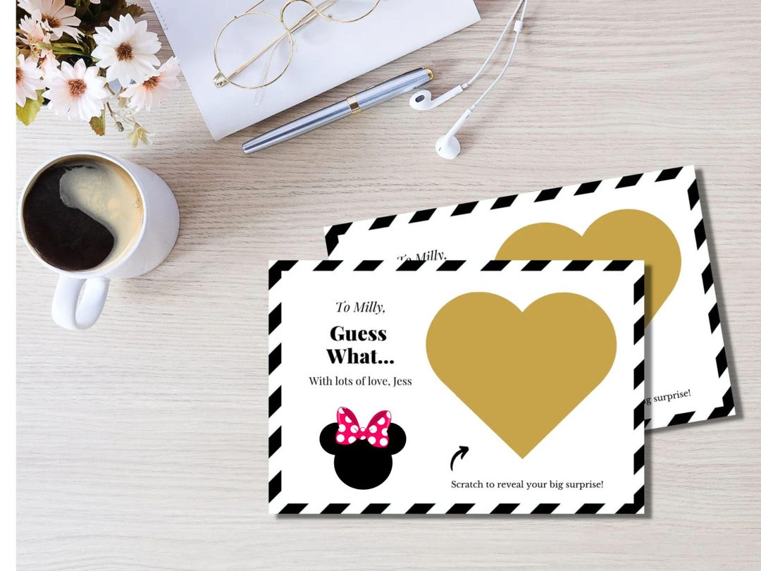 Minnie Mouse Disney Scratch Card Reveal Disneyland Ticket Pass Reveal ...