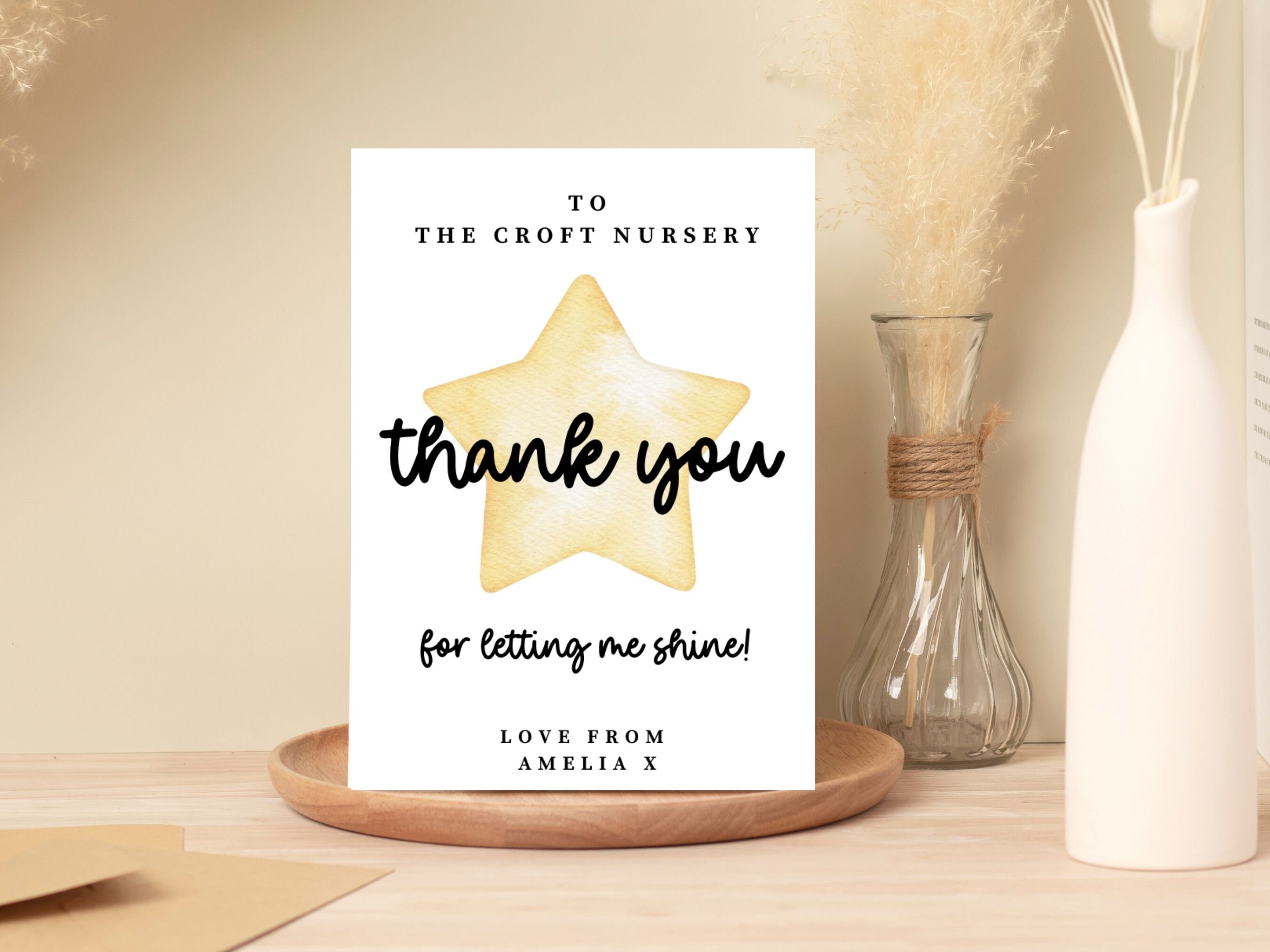 You're the BEST Star Teacher Thank You Card for Teacher - Etsy