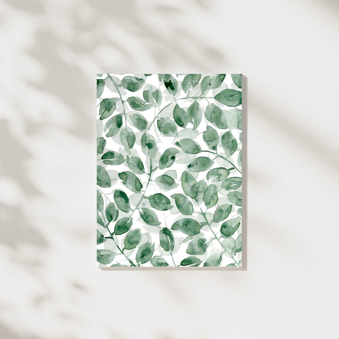 Botanical Leaf Print, Watercolor Painting, Leaf Print, Botanical ...