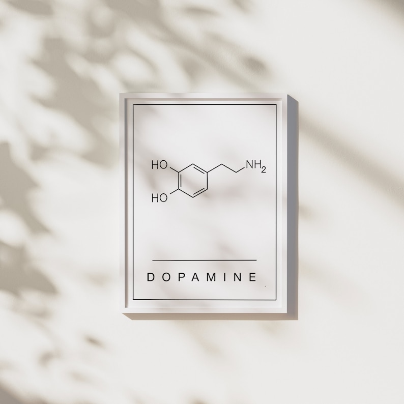 Dopamine Print, Dopamine Molecular Structure, Science Poster, Chemical ...