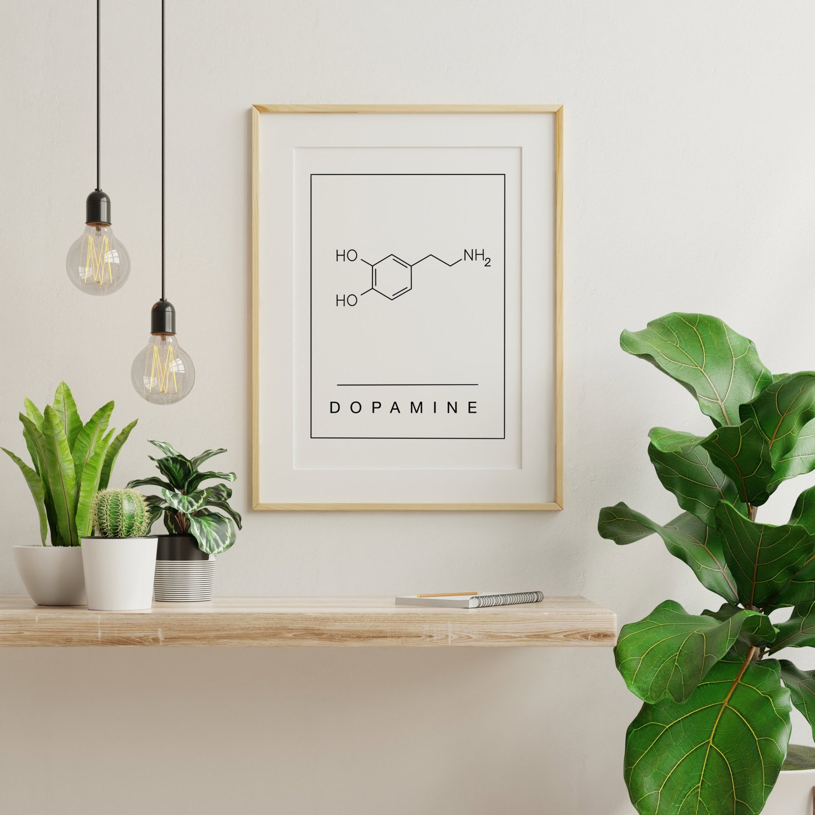 Dopamine Print, Dopamine Molecular Structure, Science Poster, Chemical ...