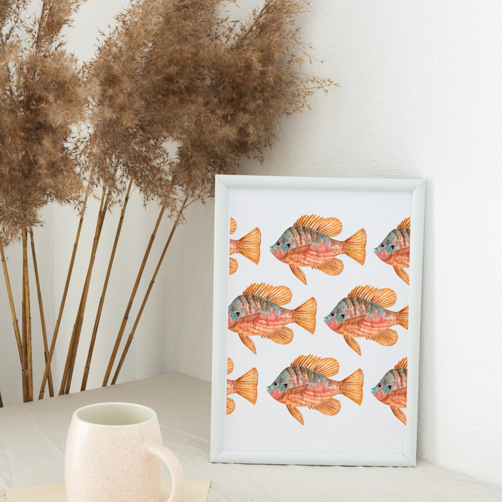 Watercolor Sunfish Print Watercolor Fish Fish Print Sunfish - Etsy