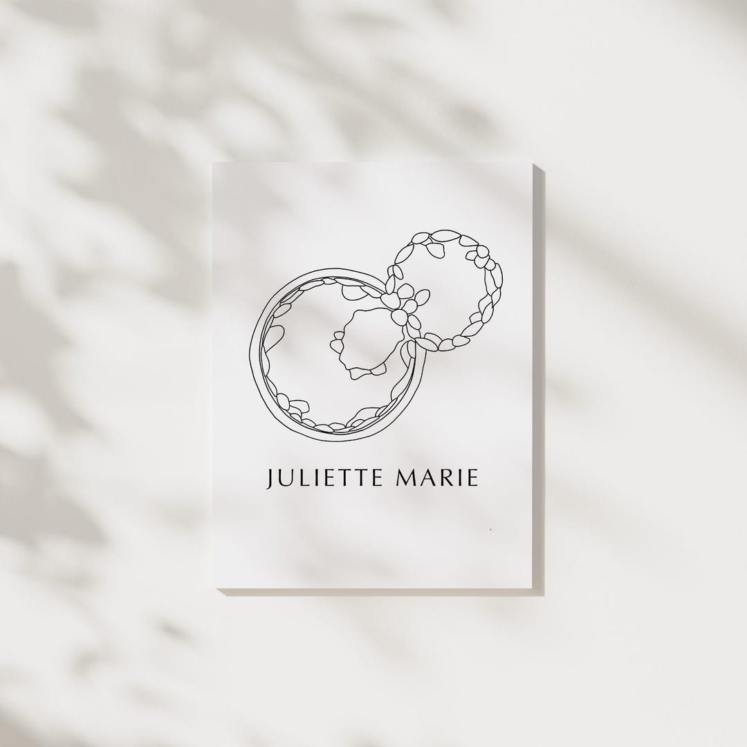 Custom Digital Embryo Print, Custom Embryo Line Drawing, Embryo Art ...