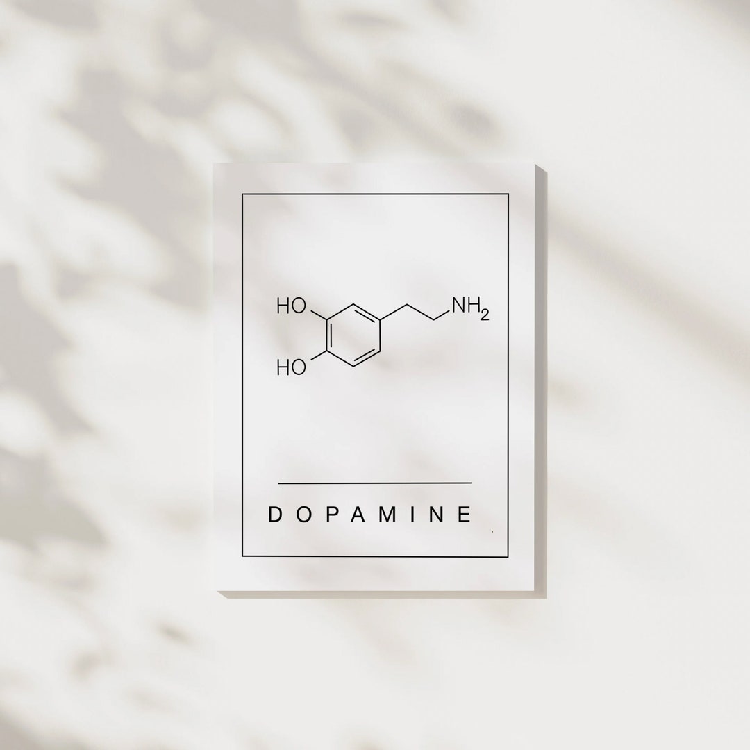 Dopamine Print, Dopamine Molecular Structure, Science Poster, Chemical ...