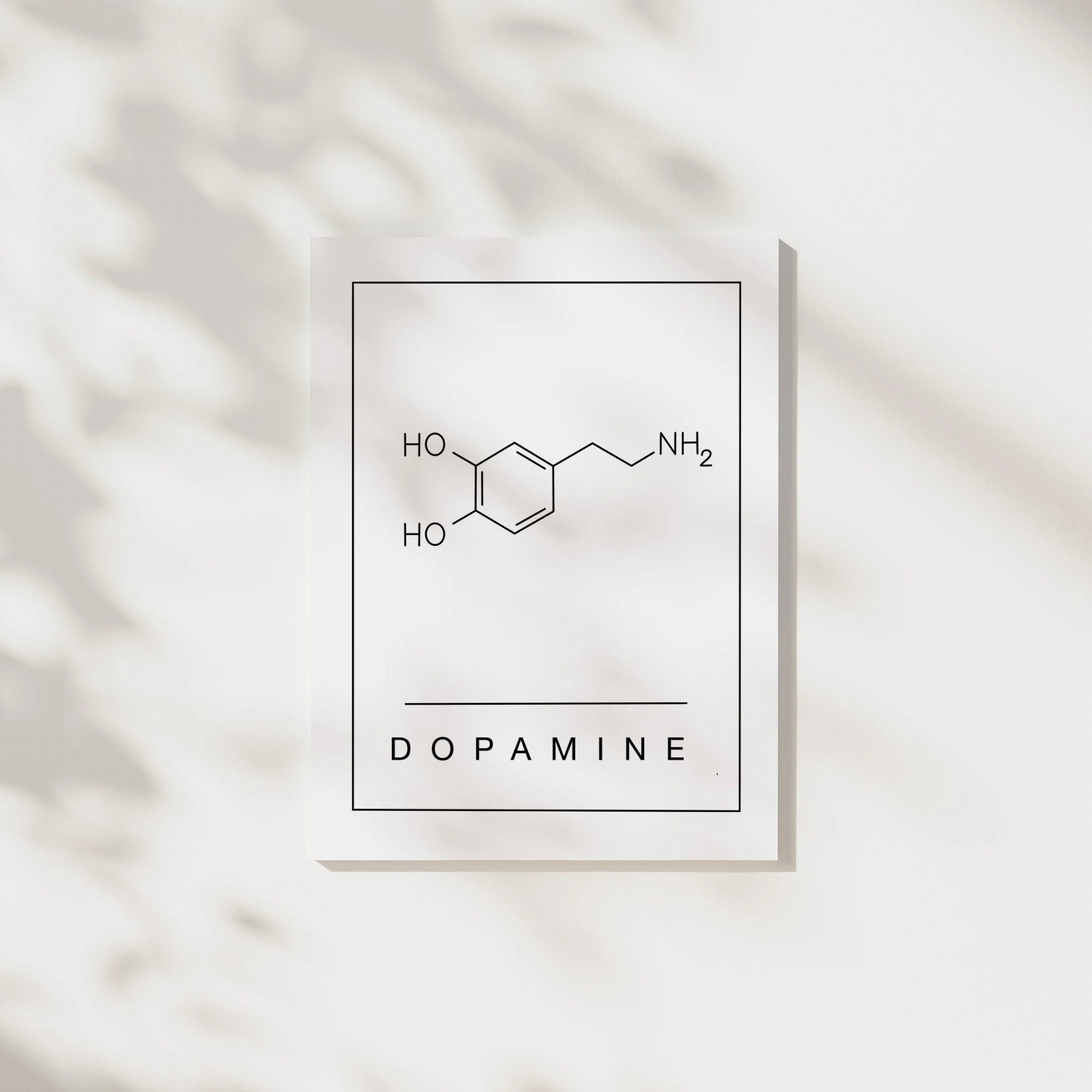 Dopamine Print, Dopamine Molecular Structure, Science Poster, Chemical ...
