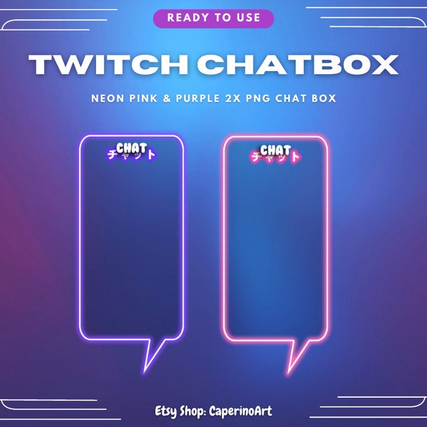 Chat Box Twitch Neon - Etsy